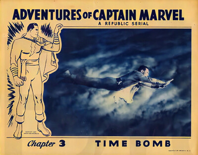 1941 Adventures of Captain Marvel serial lobby card 11 x 14" Photo ...