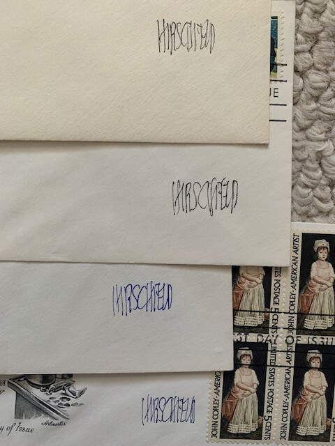 HIRSCHFELD LOT OF 8 authentic hand signed vintage First Day Covers MUST ...