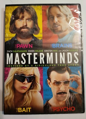 Masterminds (DVD, 2017) Comedy, Zach Galifianakis, Kristen Wiig, Owen ...