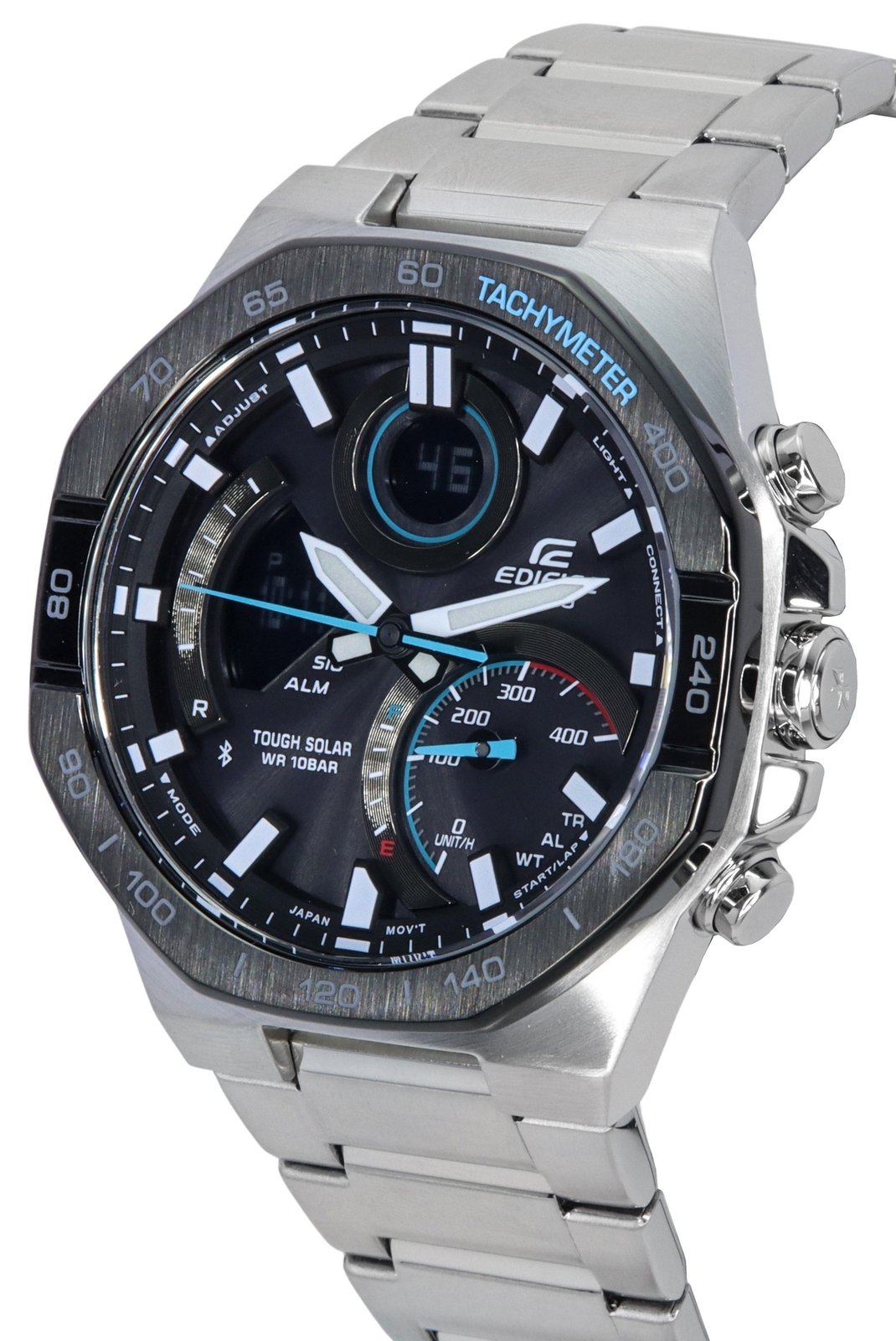 Casio Edifice Bluetooth Mobile Link Alarm Tachymeter ECB950DB-1A 100M ...