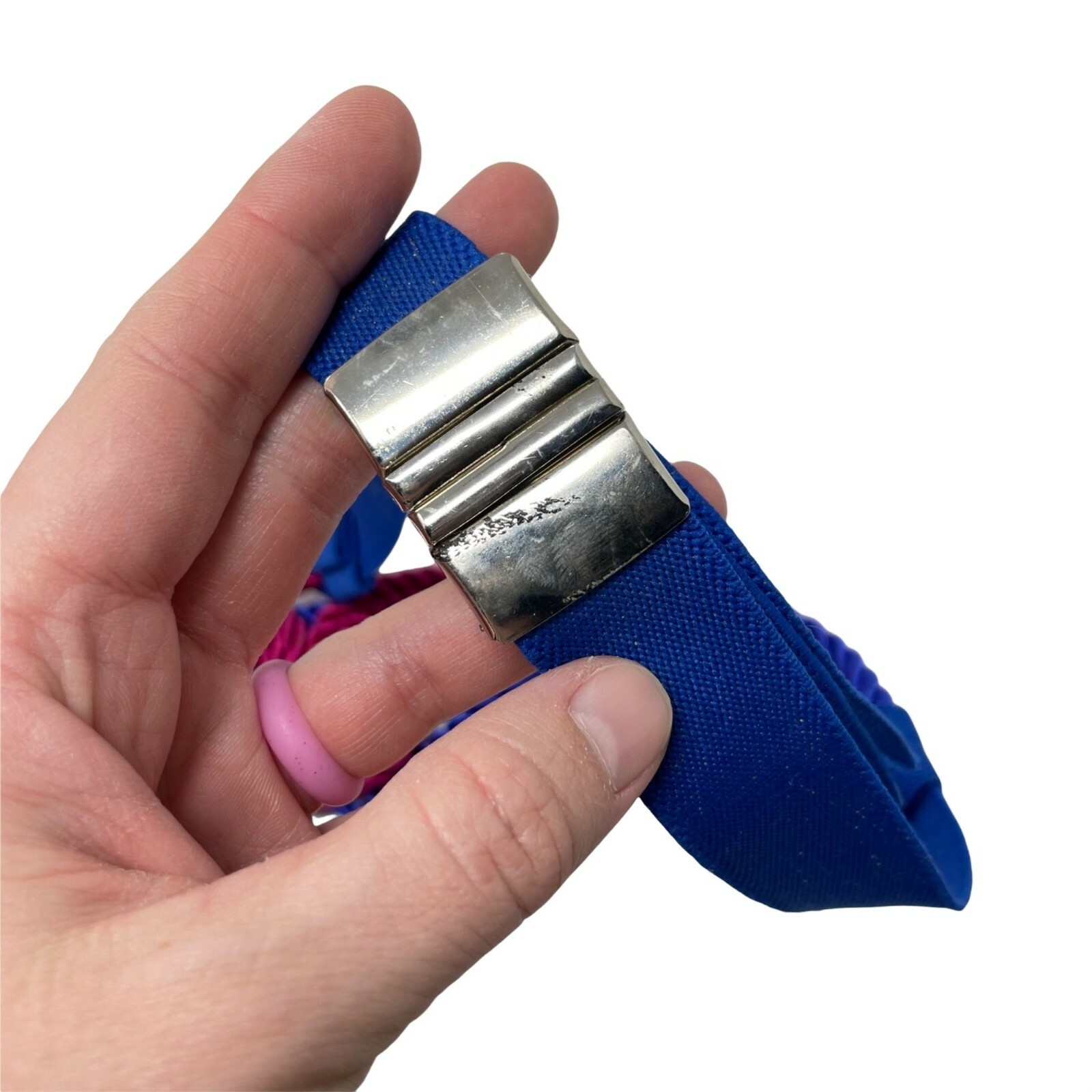 Vintage Rope Waist Belt in Pink and Blue Adjustable Knot Detail One ...