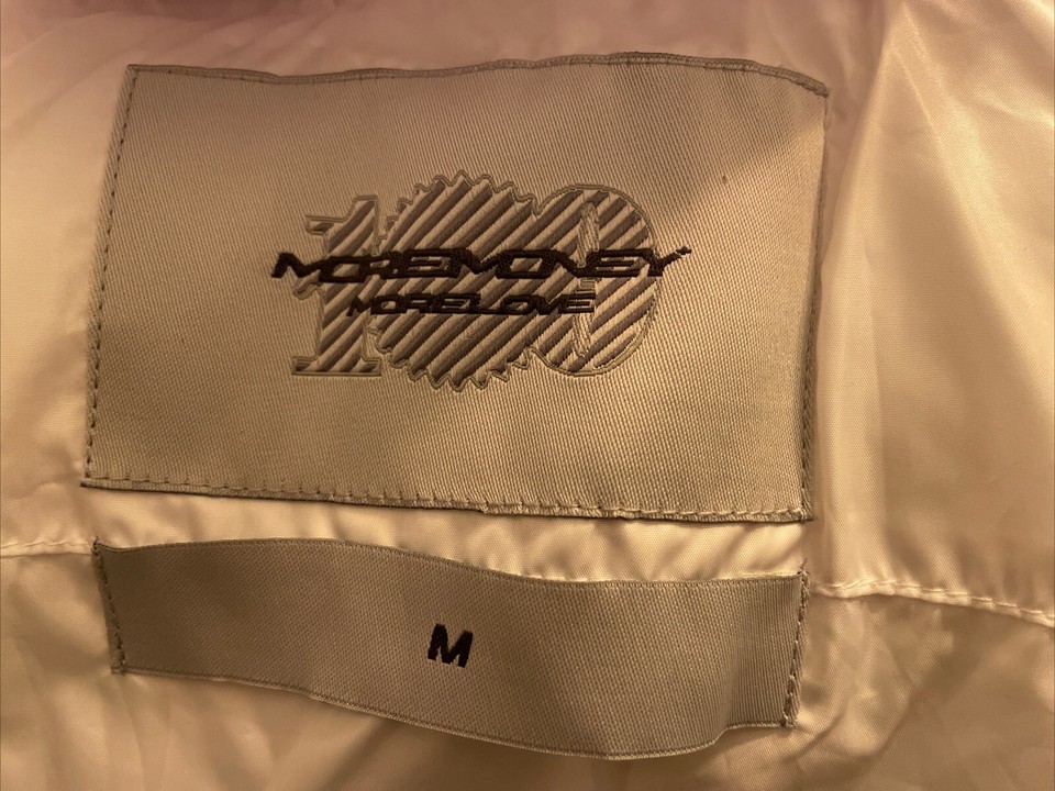 MOREMONEY MORELOVE LIGHT NINJA PUFFER WHITE JACKET MEDIUM HOODED | eBay