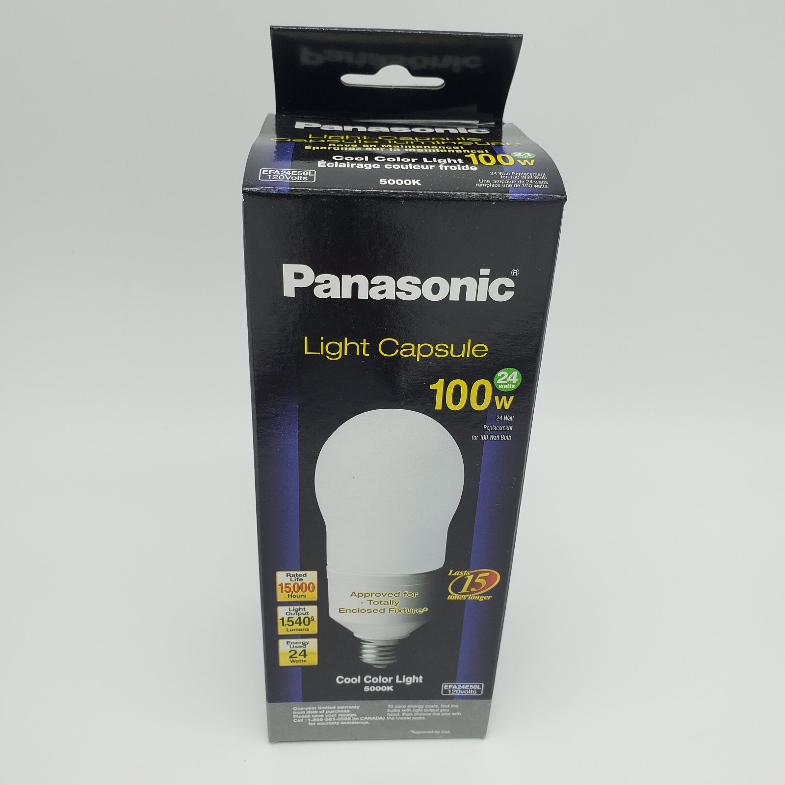 Lot of 10 Energy Saving Bulbs | 24W Panasonic Light Capsule | Cool ...