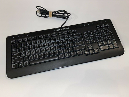 Dell Alienware Black USB Wired Computer PC Gaming Multimedia Keyboard ...