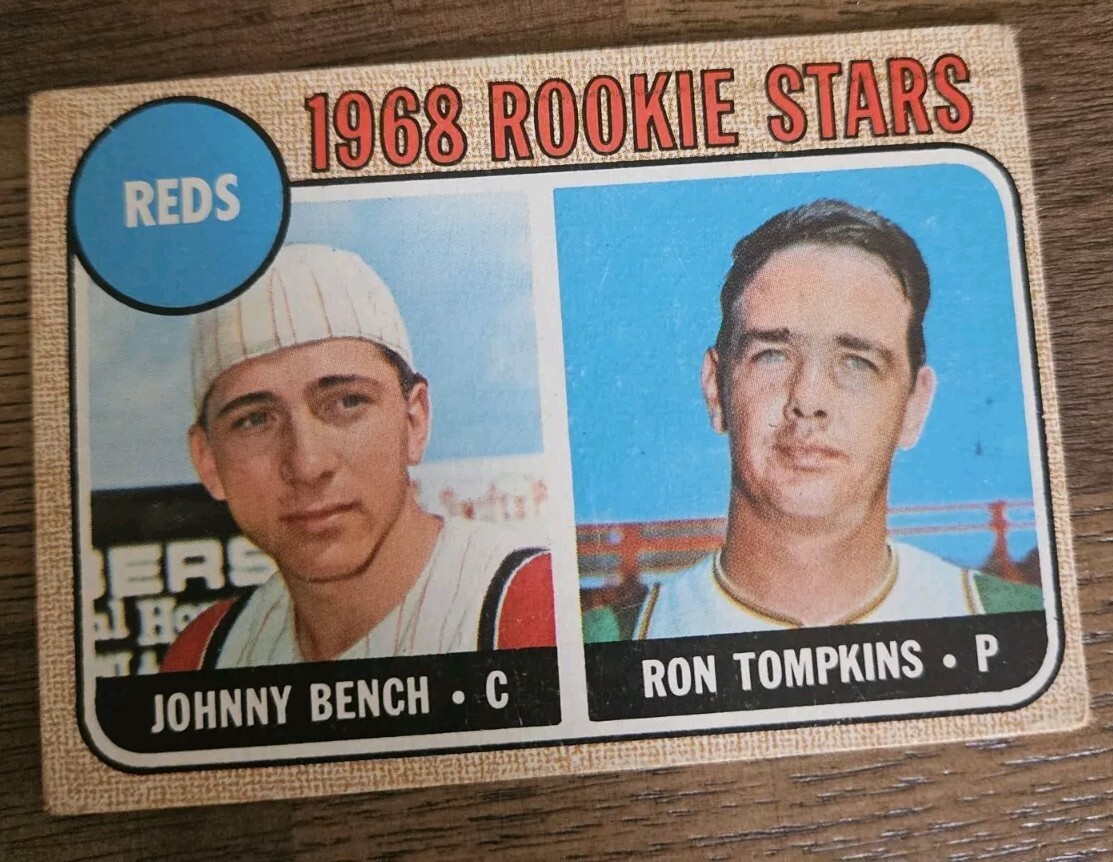 JOHNNY BENCH 1968 TOPPS BASEBALL #247 REDS RC ROOKIE CARD HOF | eBay