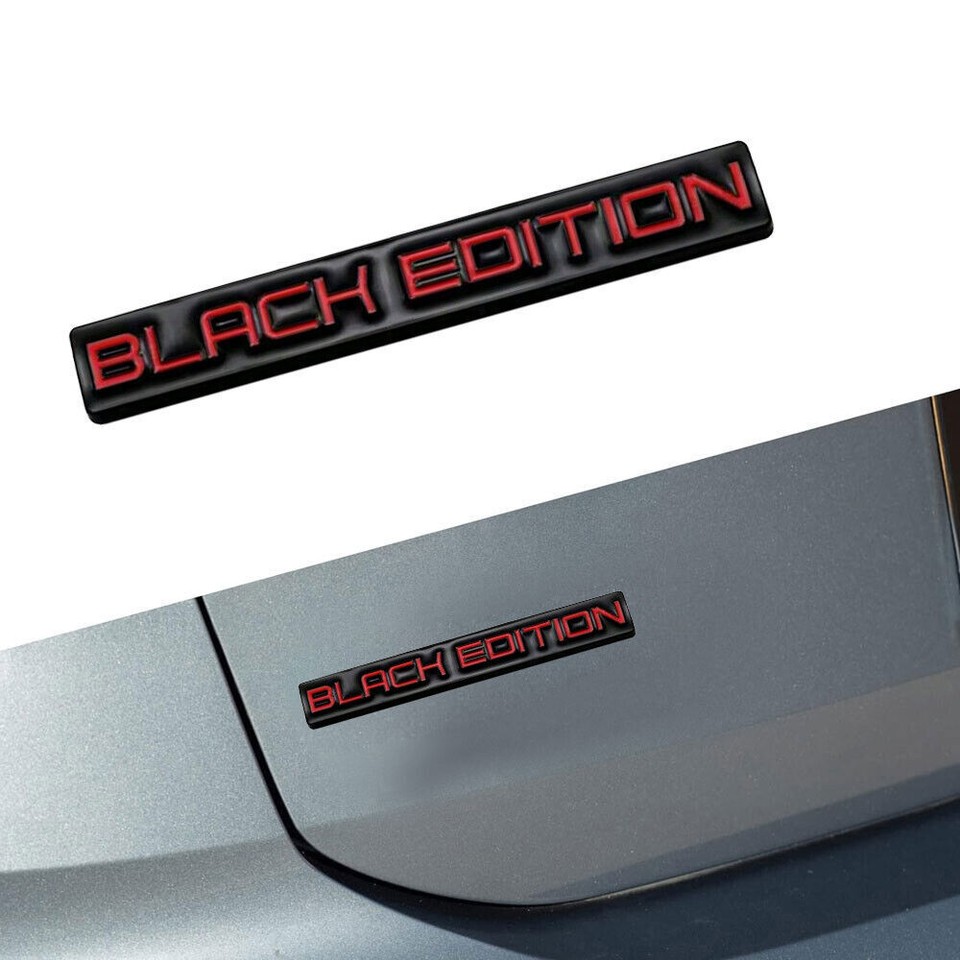 Black Edition Emblem Badge Car Trunk Fender Metal Decal Sticker Auto ...
