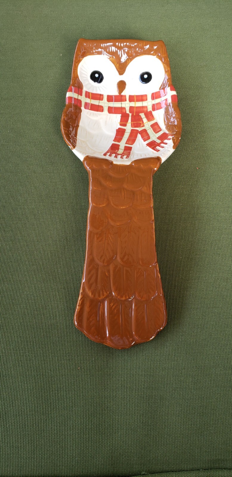 PIER 1 IMPORTS "CHILLY BILLY COOKIE" JAR HAND PAINTED OWL WITH RED ...