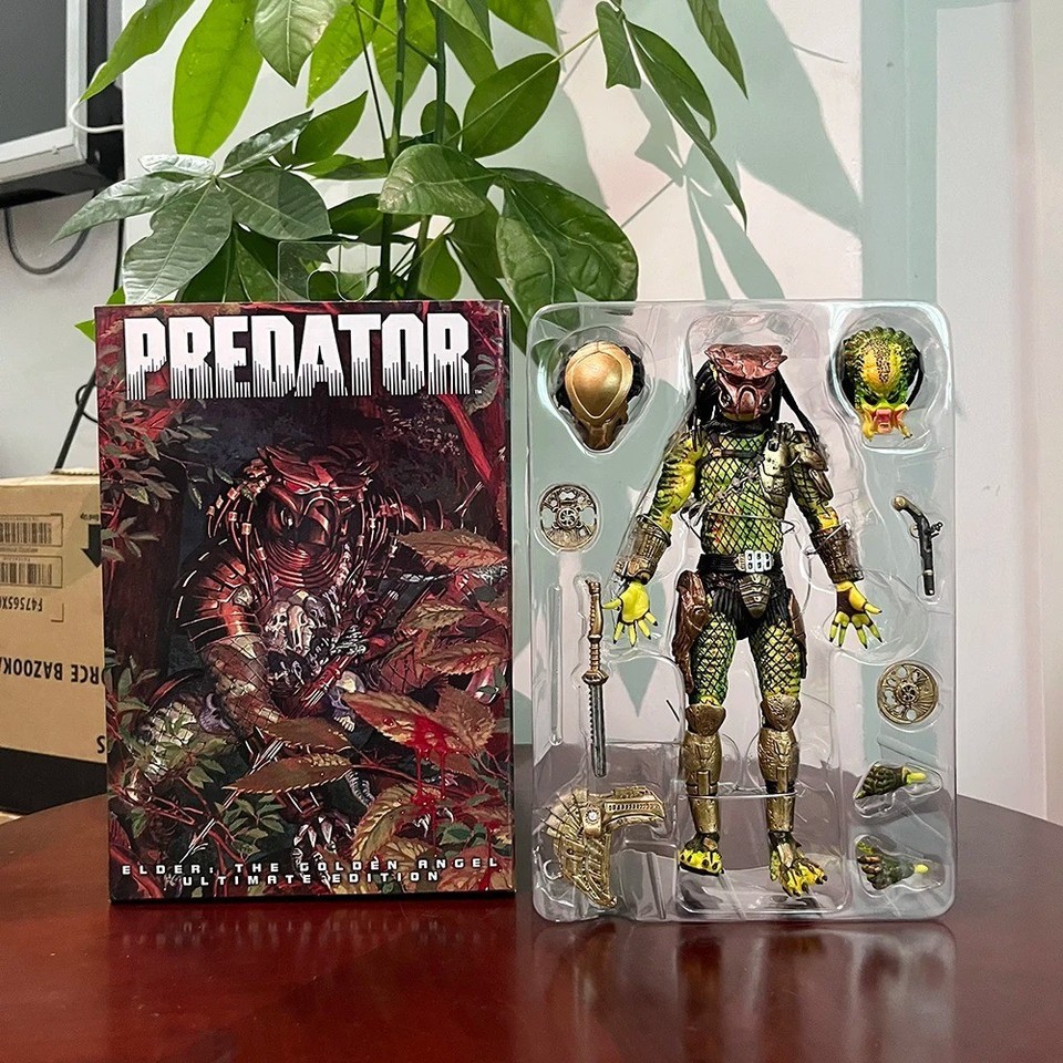 NECA Predator 2 Elder Predator Gold Action Figure Kenner Clan Leader ...