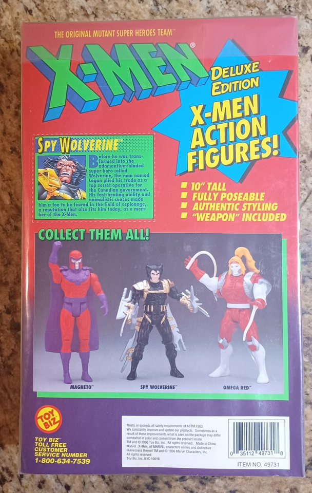 1994 Toy Biz X-Men ~ SPY WOLVERINE ~ 10" Deluxe Edition - NEW - MINT ...