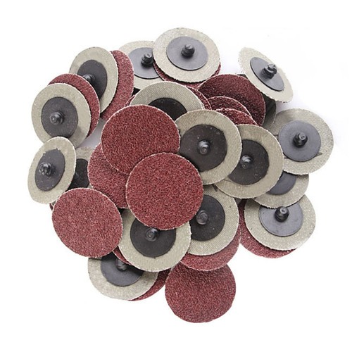 50PCS 2\50mm Abrasive Sanding Discs 36 Grit Type R Roll Lock Disc ...