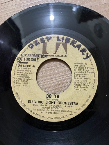 Electric Light Orchestra 45 rpm Philippines 7" ELO do ya PROMO | eBay