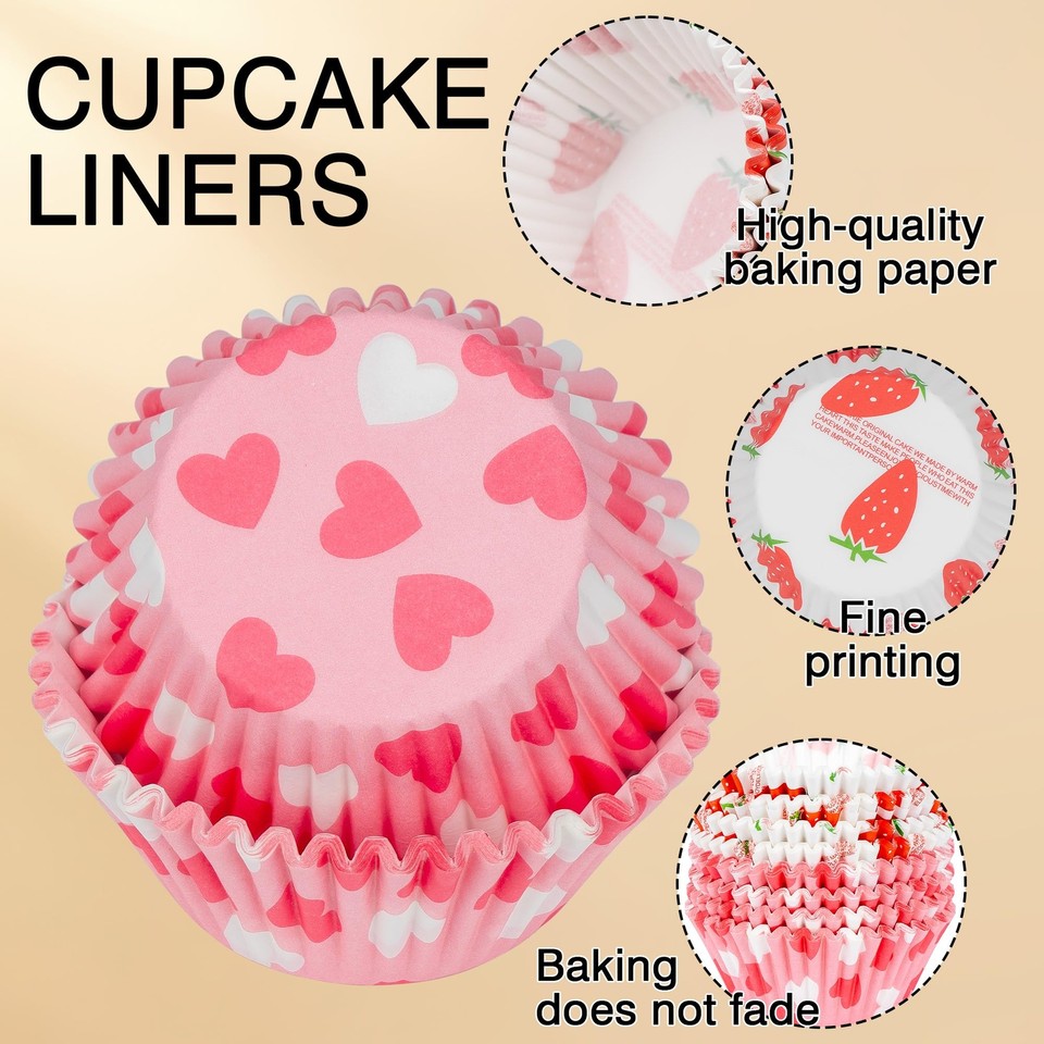200Pcs Cupcake Liners Baking Cups Muffin Liners Cupcake Wrappers and ...