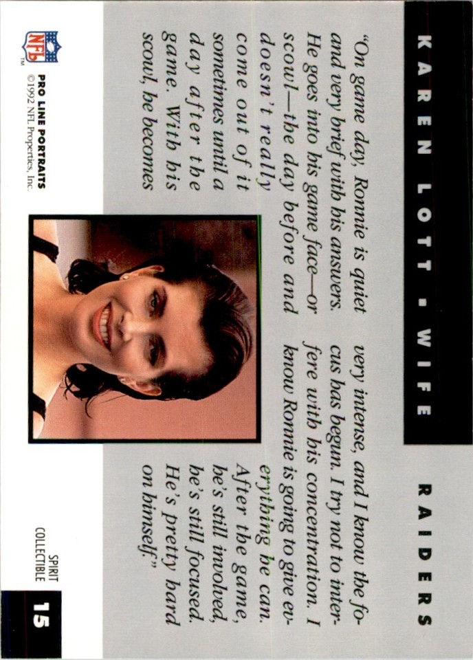 1992 Pro Line Karen Lott Football Cards #15 | eBay