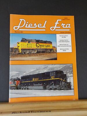 Diesel Era Magazine 2001 May June NS SD70M SP Cotton Belt Alligators B ...