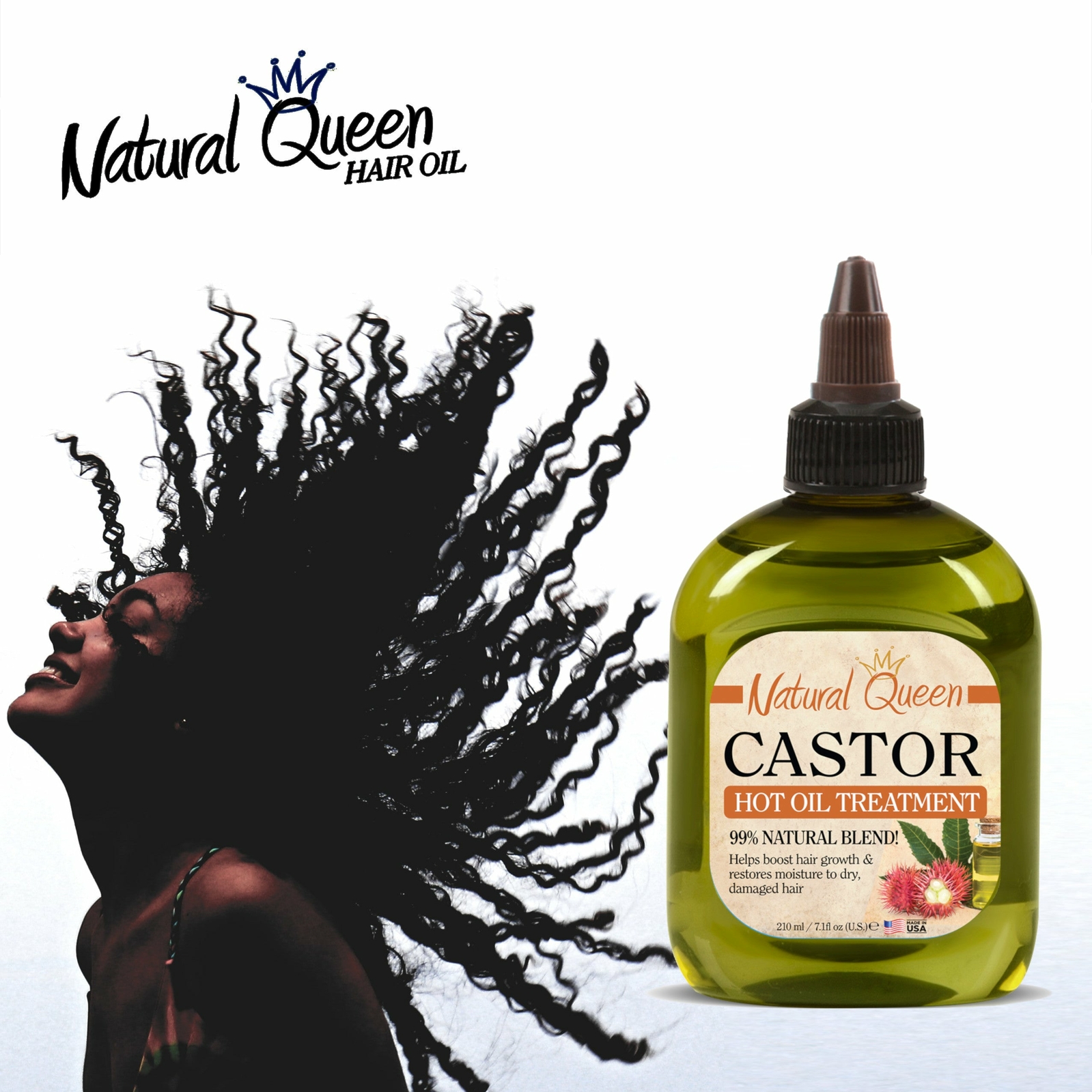 Natural Queen Castor Hot Oil Treatment 7.1 oz. | eBay