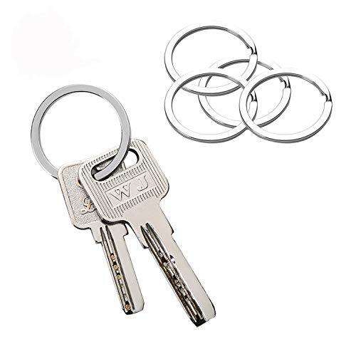 10 Pcs Flat Metal Key Rings 1 Inch Split Keychain Flat O Rings Keys ...