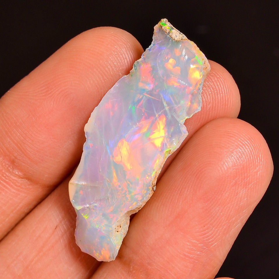 Dry Opal Rough 6.50 Carat Natural Ethiopian Welo Opal Raw Fire Opal ...