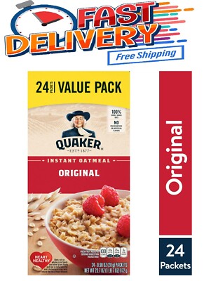 Quaker, Instant Oatmeal, Value Pack, Original, 0.98 oz, 24 Packets | eBay