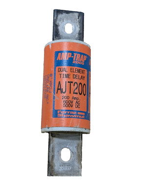 Ferraz Shawmut AJT200 200A 600V~ J-Class Time-Delay Fuse Used | eBay