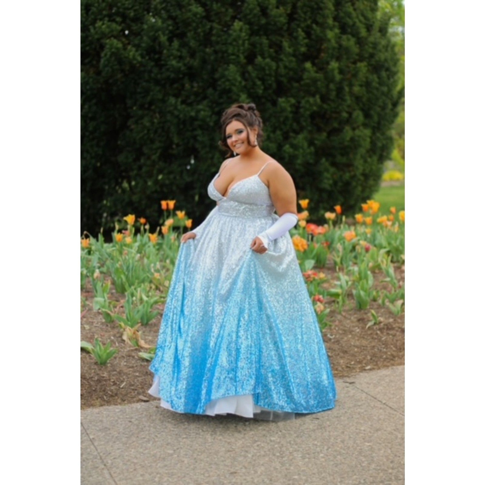 Sherri Hill Authentic Sparkle Frosted Blue Princess B… - Gem