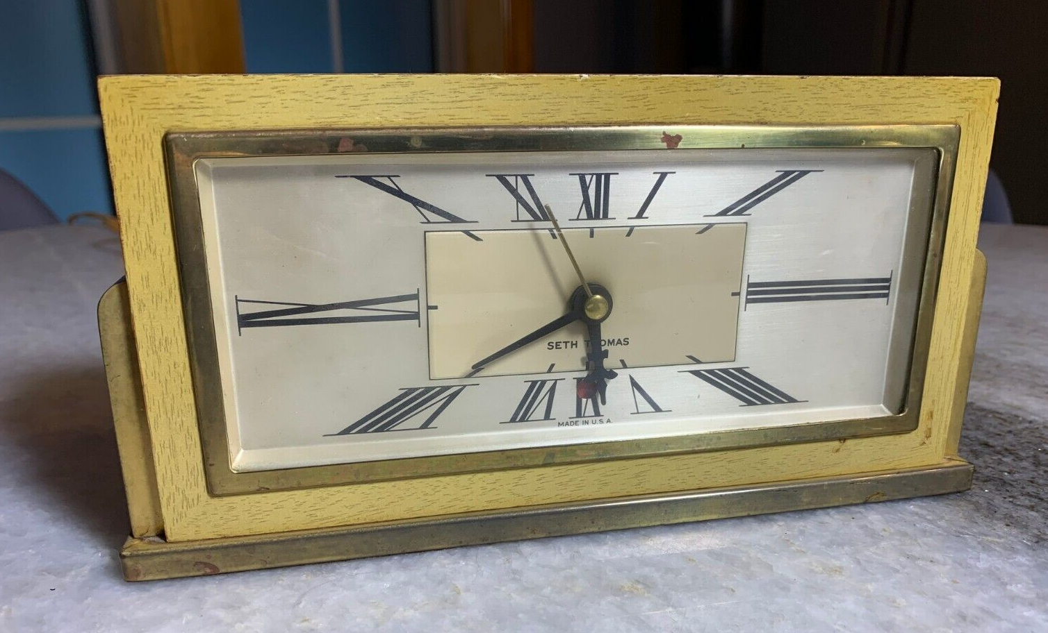 Vintage Mid Century Modern SETH THOMAS Desk Mantle Clock Thomaston ...