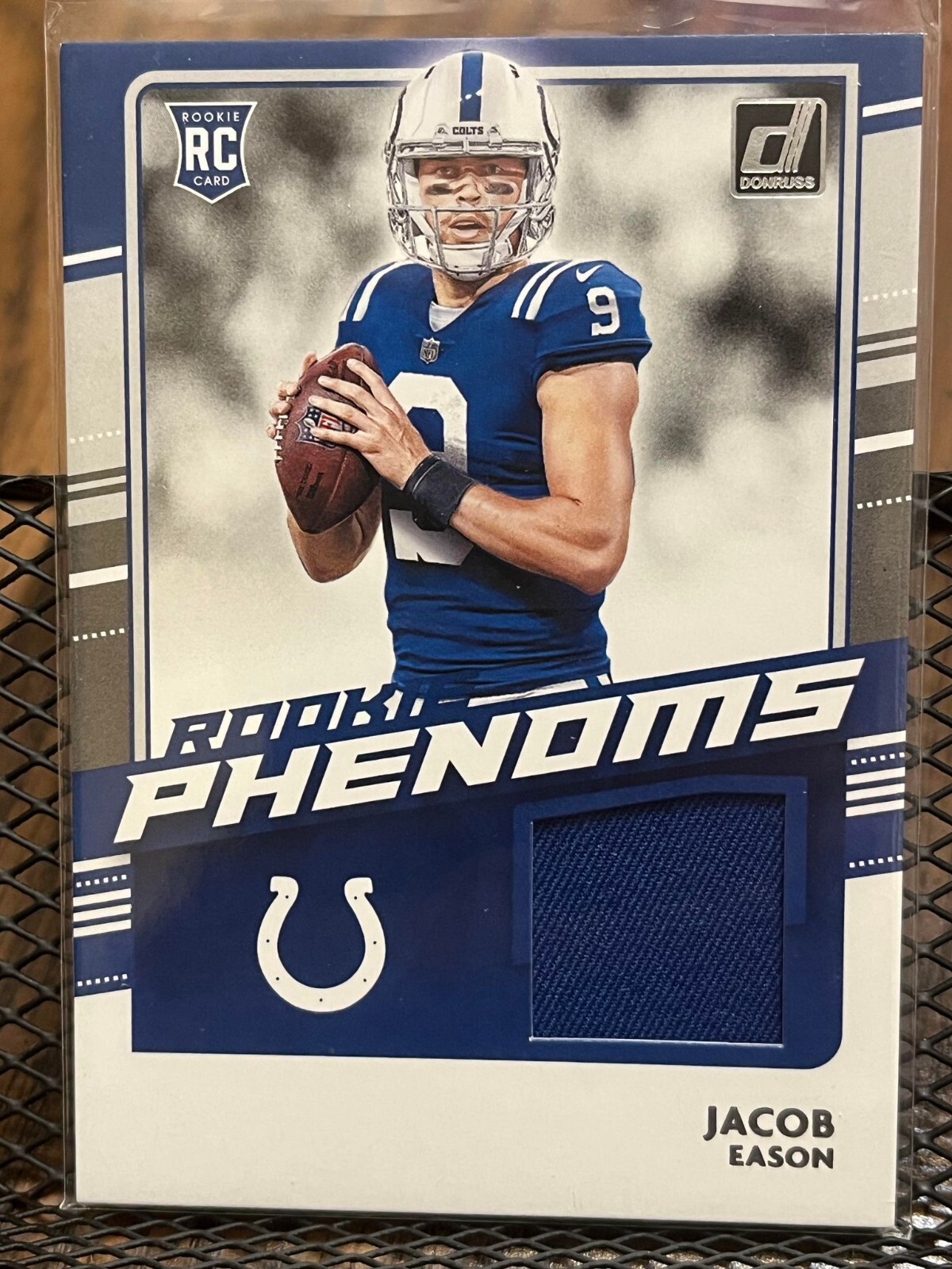 JACOB EASON 2020 ABSOLUTE ROOKIE PHENOM COLTS WORN USED JERSEY PATCH RC ...