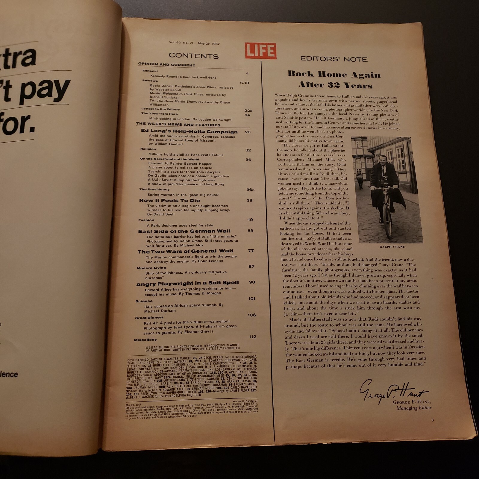 LIFE Magazine – May 26, 1967 - Big Lew Walt | eBay