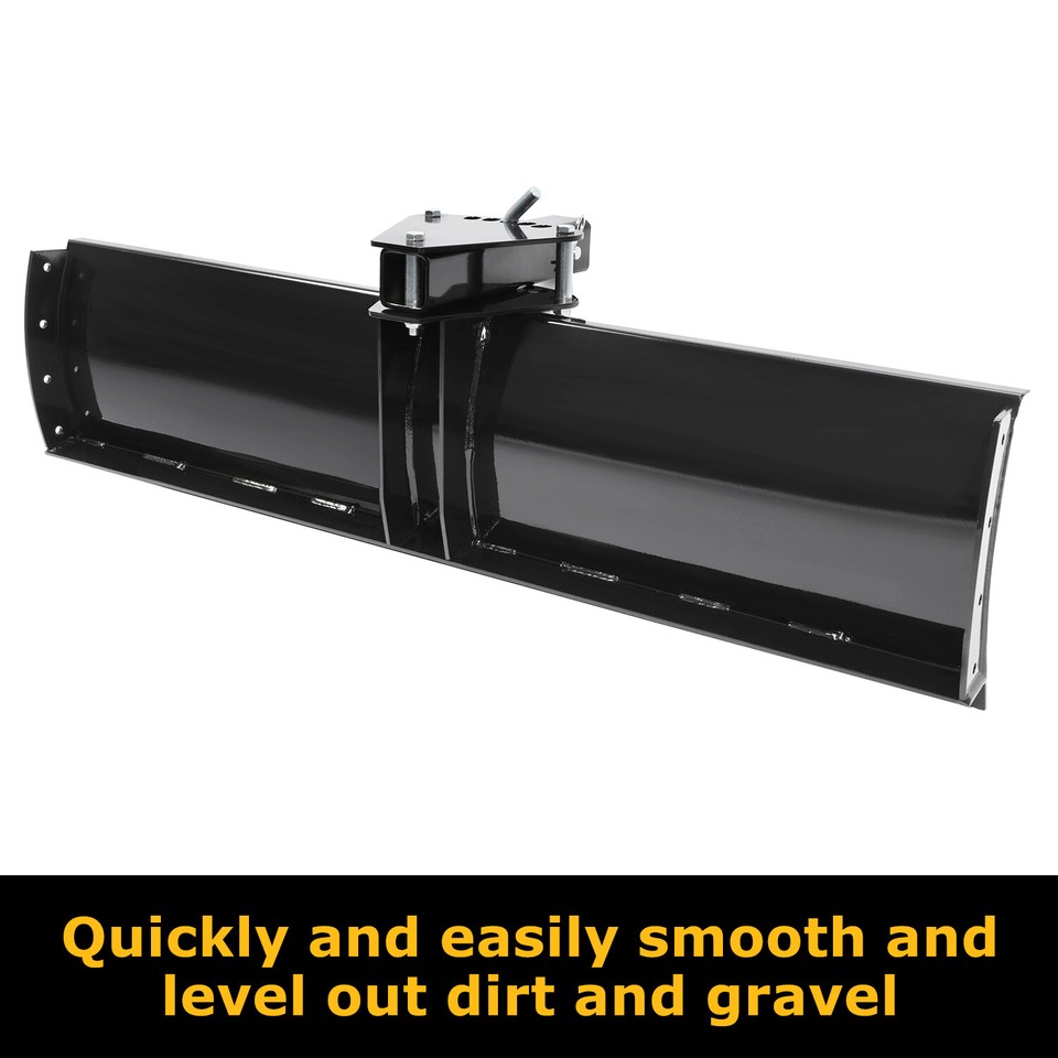 48" Scrape Blade 2" Receiver For ATV UTV Adjustable 0 7.5 or 15 Degrees ...