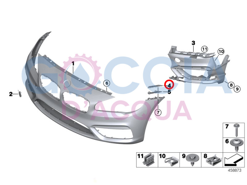 Genuine BMW 2 Series F45 F46 Front Side Mounting Panel Right O/s ...