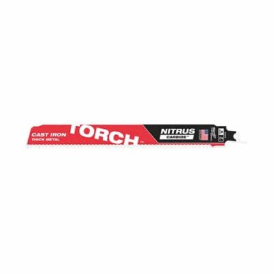 Milwaukee The Torch 9 in. Nitrus Carbide Cast Iron Reciprocating Saw ...