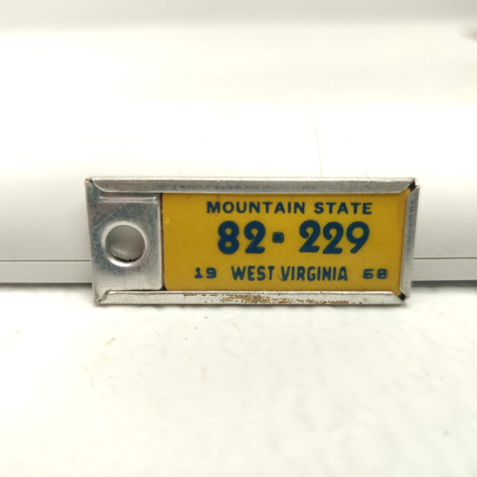 RARE VTG DAV Disabled Veterans Mini License Plate Key Chain WEST ...