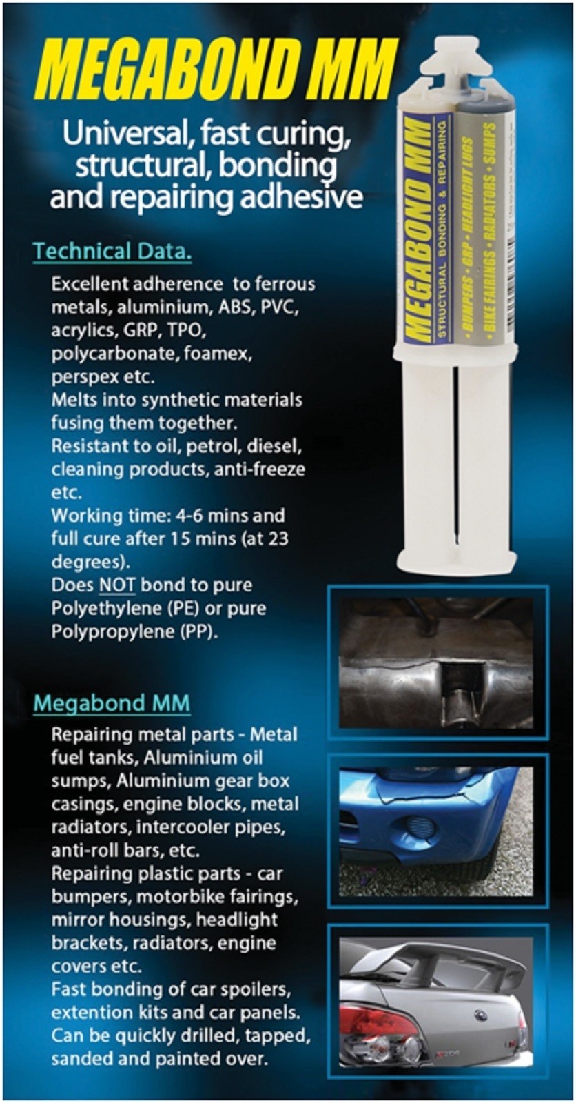 MEGABOND MM AUTOMOTIVE REPAIRS ADHESIVE FOR MITSUBISHI | eBay UK