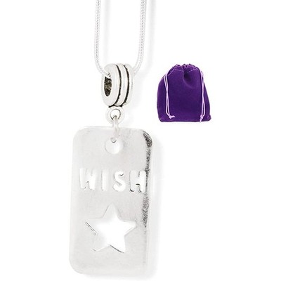 Wish (Cut out on Rectangle) Charm Snake Chain Necklace | eBay