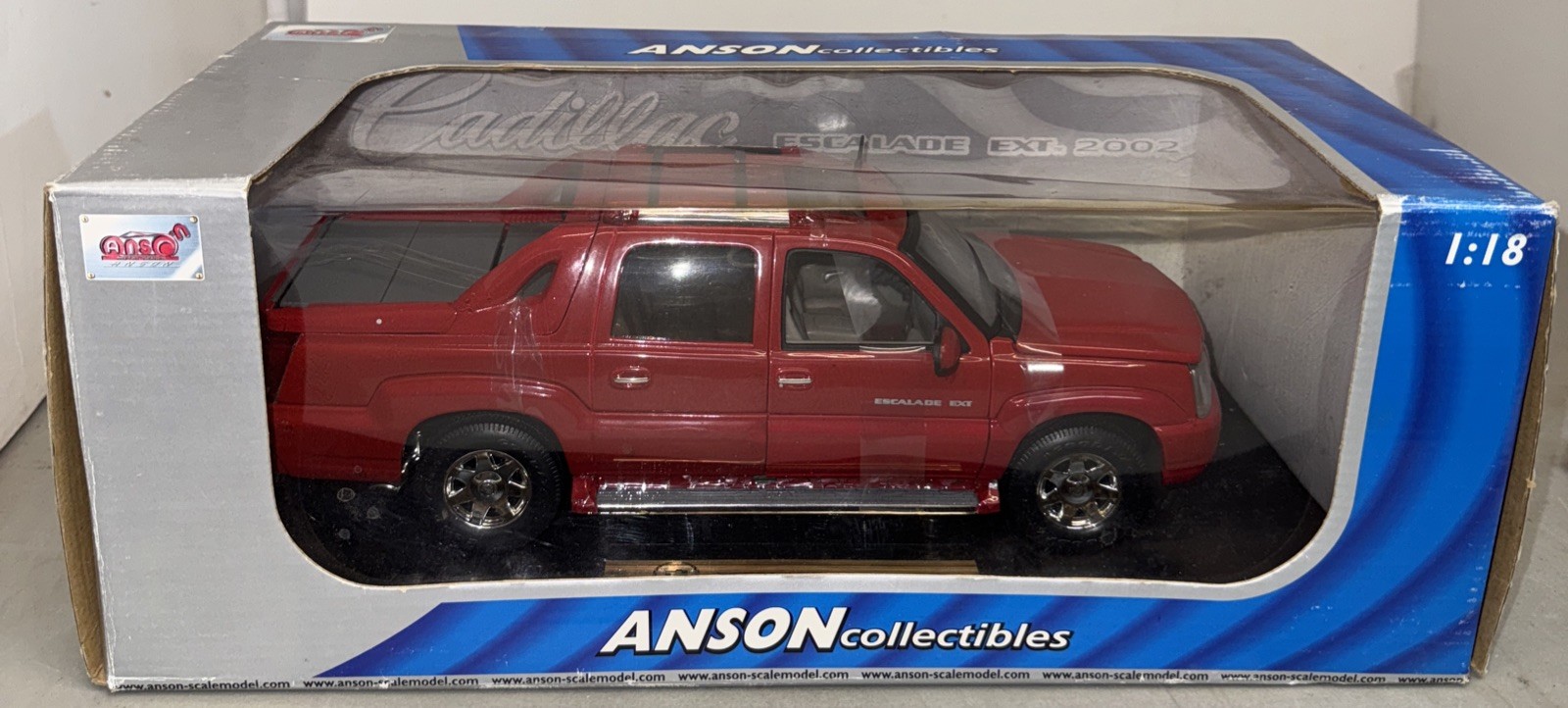 2002 Cadillac Escalade EXT Red 1:18 Anson Collectibles 30391 “READ” | eBay