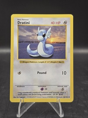 Pokemon TCG Dratini 26/102 Base Set Unlimited Shadowless Uncommon LP | eBay