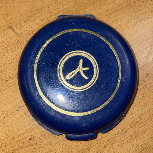 Vintage Artmatic Cosmetic Pressed Powder Compact Mirror Natural Beige ...