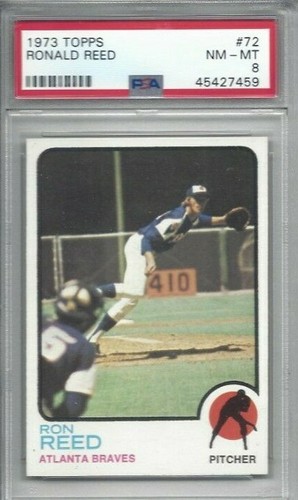 1973 Topps baseball card #72 Ron Reed, Atlanta Braves graded PSA 8 | eBay