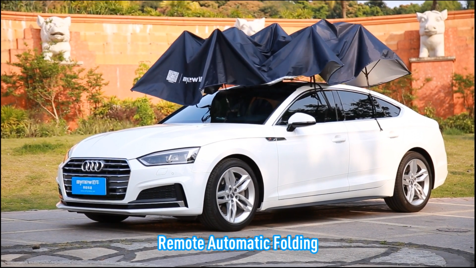 Automatic Car Tent Cover Portable Folded Auto Umbrella UV Sun ...