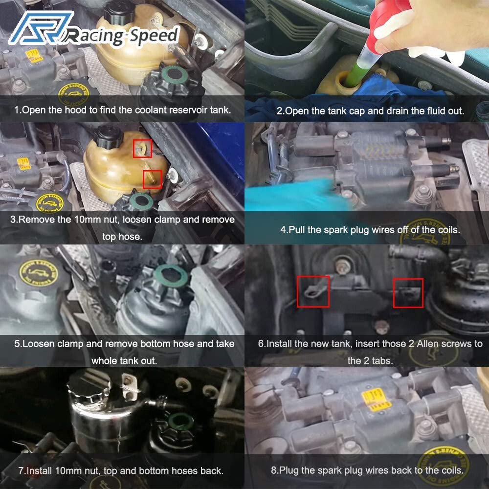 for Mini Cooper S R52 R53 Radiator Header Expansion Water Coolant Tank ...