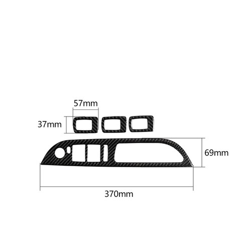 Carbon Fiber Window Switch panel Sticker Trim For BMW 5 E60 2005-11 ...