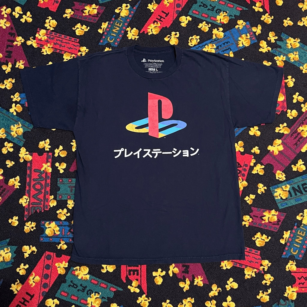 16 PlayStation Japanese Text Classic Logo Black Graph… - Gem