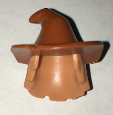 LEGO - Minifig Hair & Hat, Mid-Length Scraggly w/ Dark Orange Floppy ...