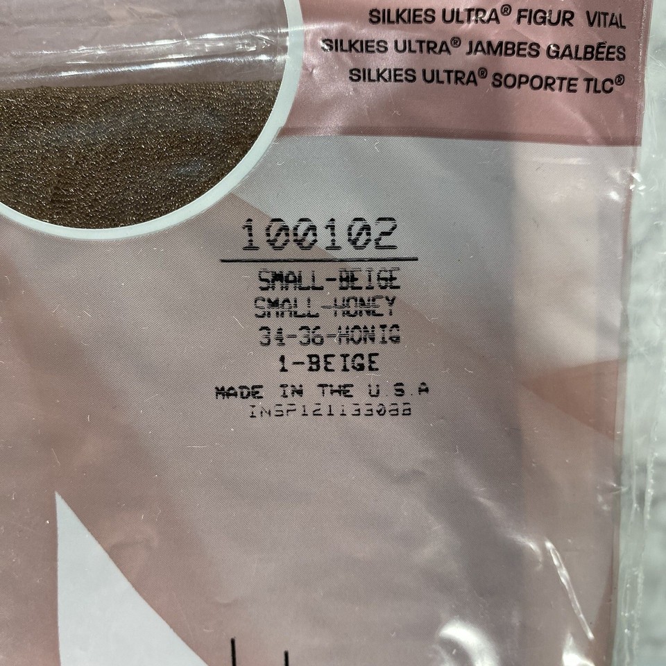 NOS Silkies Ultra Total Leg Control Support Pantyhose Small - Beige ...