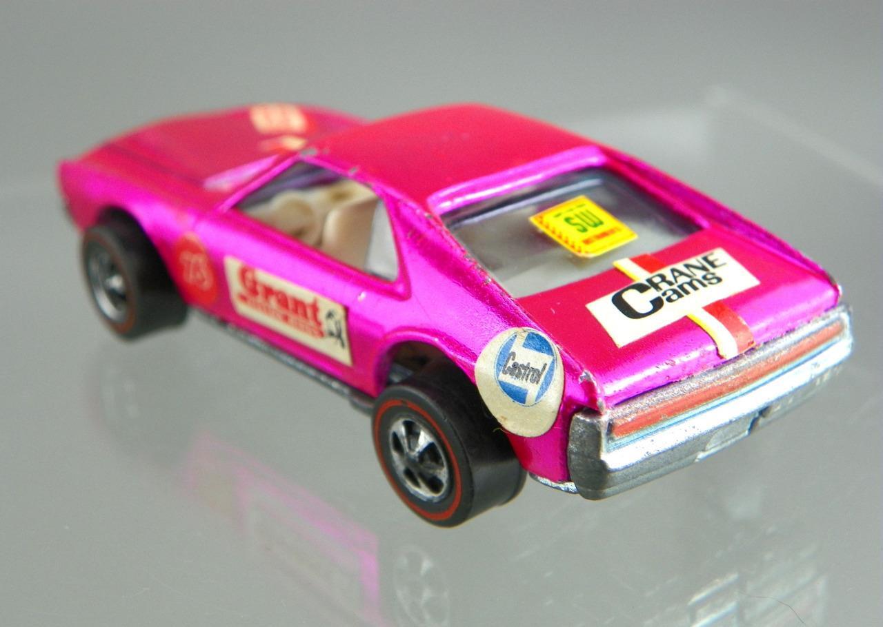 Vintage 1968 Hot Wheels Diecast 1/64 Redline Custom AMX Hot Pink VG-NM ...
