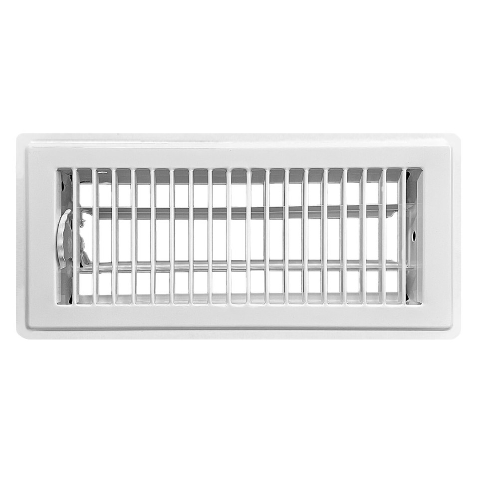 White Classic Stamped Steel Floor Registers - Multiple Sizes | eBay