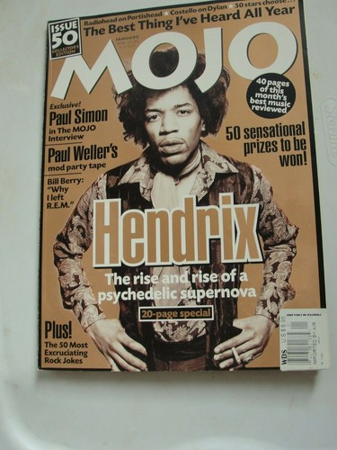 Mojo Magazine January 1998 Jimi Hendrix Paul Simon REM Music Reviews NO ...