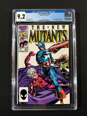 New Mutants #40 CGC 9.2 (1986) - Avengers app - Captain America cover ...