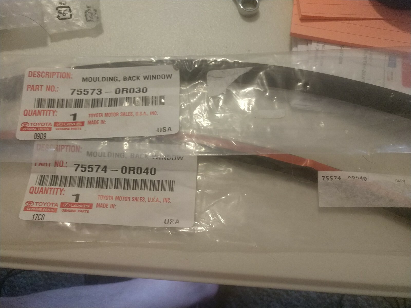 Genuine Toyota Reveal Molding 75574-0R040 & 75573-0R030 Left & Right ...