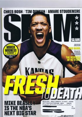 ORIGINAL Vintage May 2008 Slam Magazine Michael Beasley Tim Duncan ...