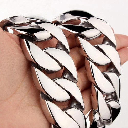 24mm/32mm Heavy Strong Silver/Gold Cuban Link Chain Necklace or ...